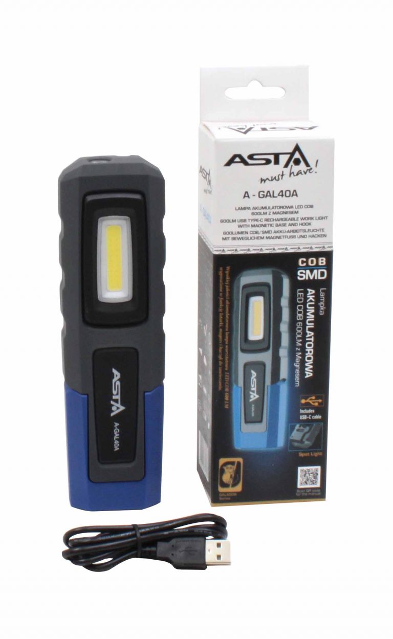 A-GAL40A | LAMPA AKUMULATOROWA LED COB 600LM Z MAGNESEM - Techman Sp. z ...